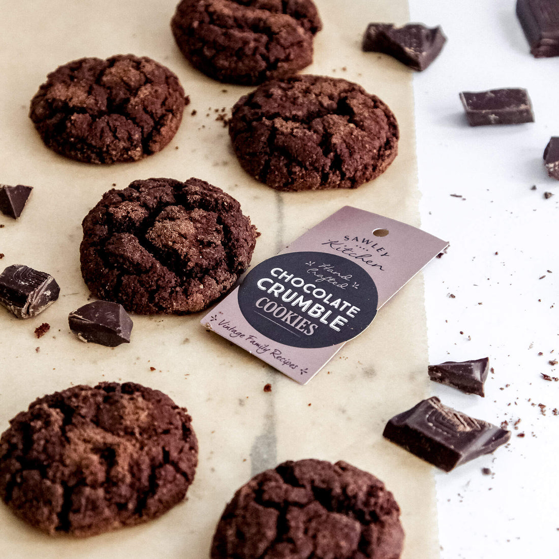 Chocolate Crumble Cookies – Sawley Kitchen