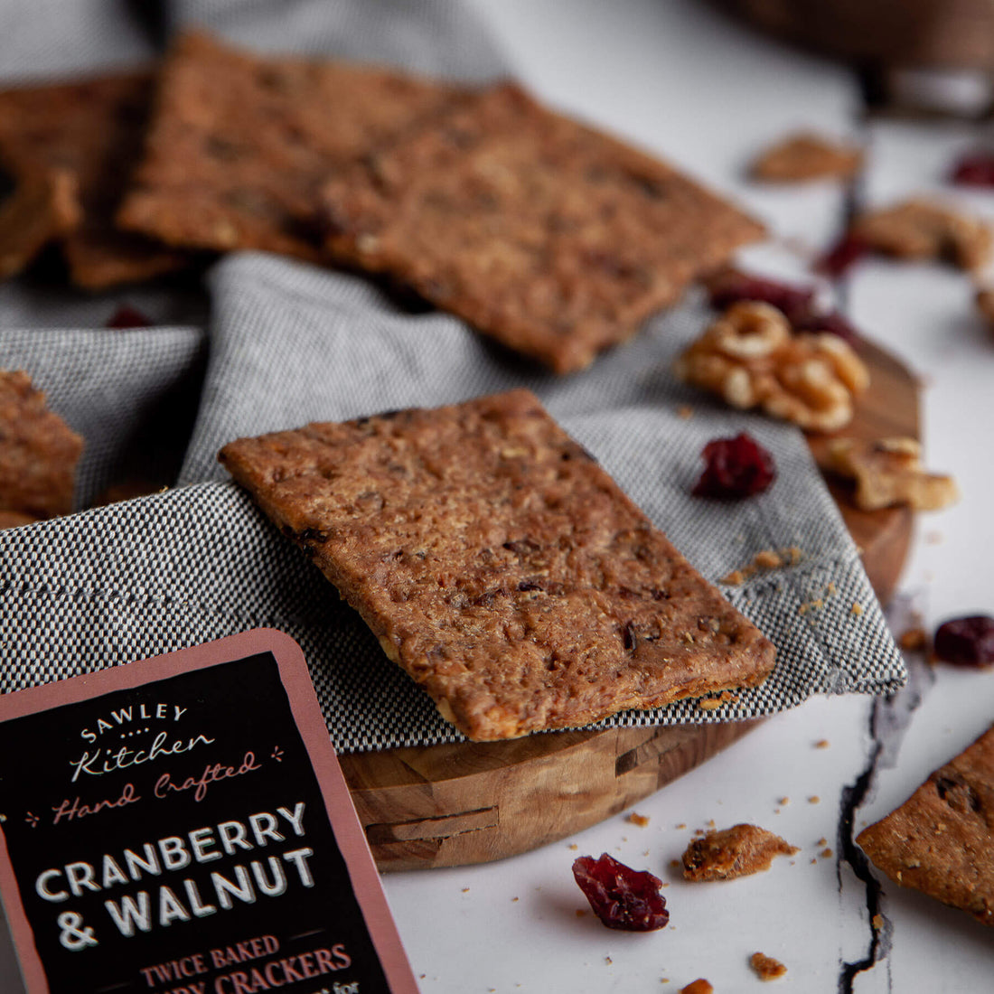 Cranberry & Walnut Savoury Crackers – Sawley Kitchen